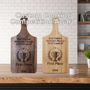 Custom Cooking Award | Engraved Cutting Board | Perfect Cooking Contest ...