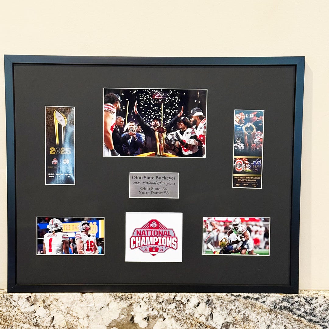 Ohio State Buckeyes 2025 National Champions Wall Art | Framed Tribute ...