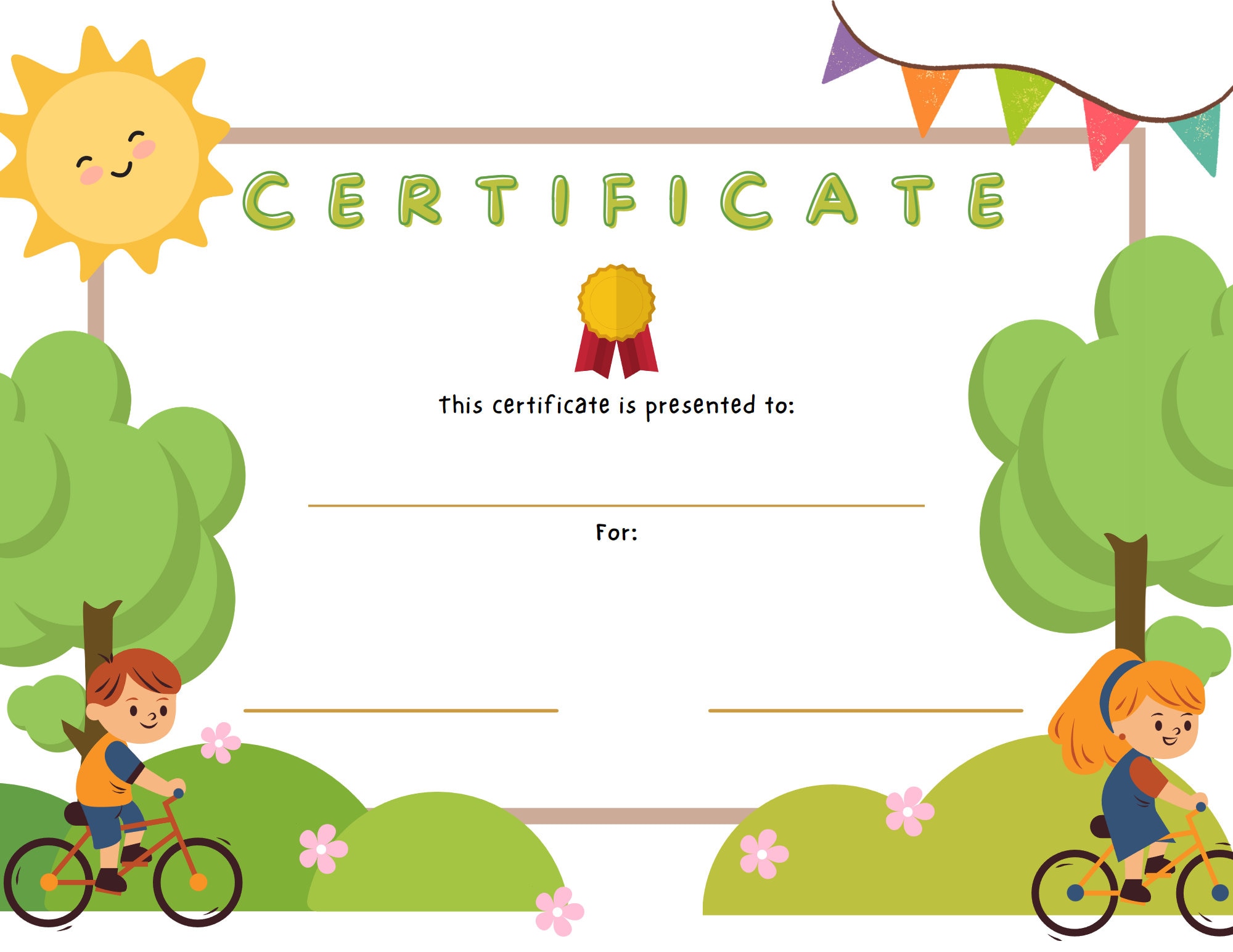 Customizable Bike Riding Certificate | Celebrate Cycling Achievements ...