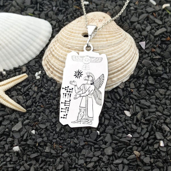 Winged Solar Disk Necklace - Etsy