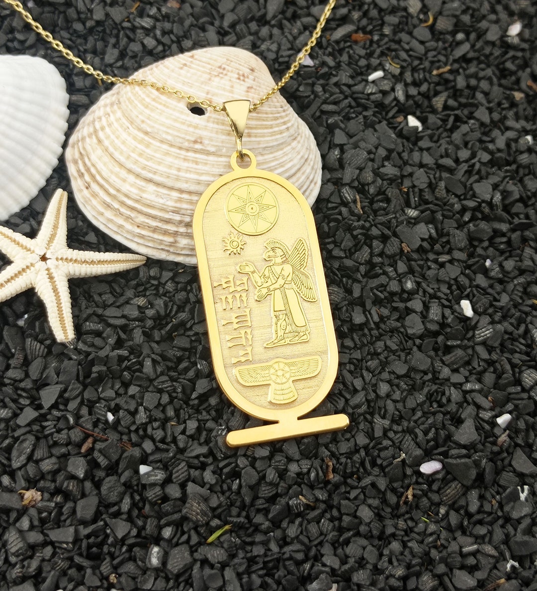 Sumerian Cuneiform Name Necklace, Custom Made Anunnaki Pendant, Ancient ...
