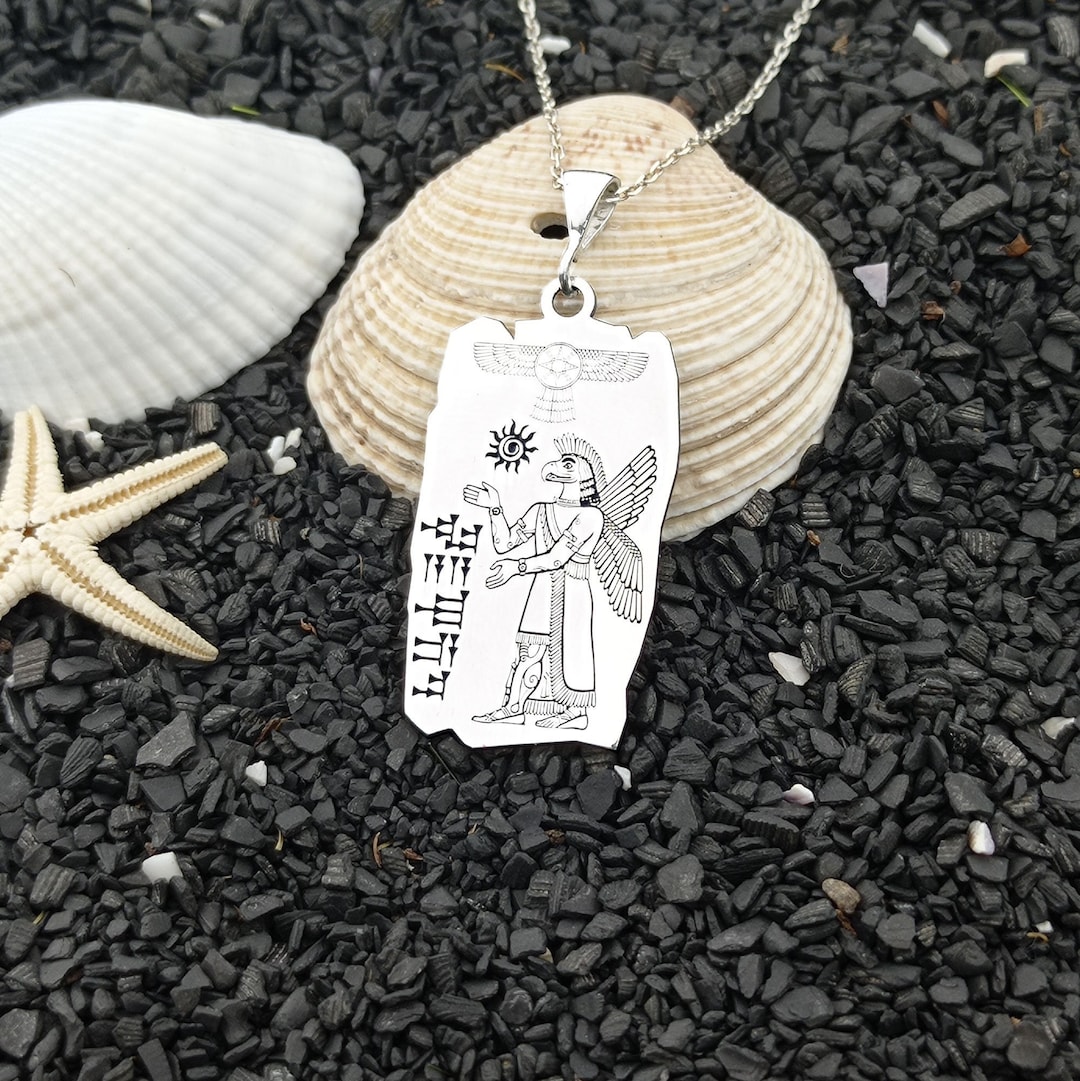 Sumerian Cuneiform Name Necklace, Custom Made Anunnaki Pendant, Ancient ...