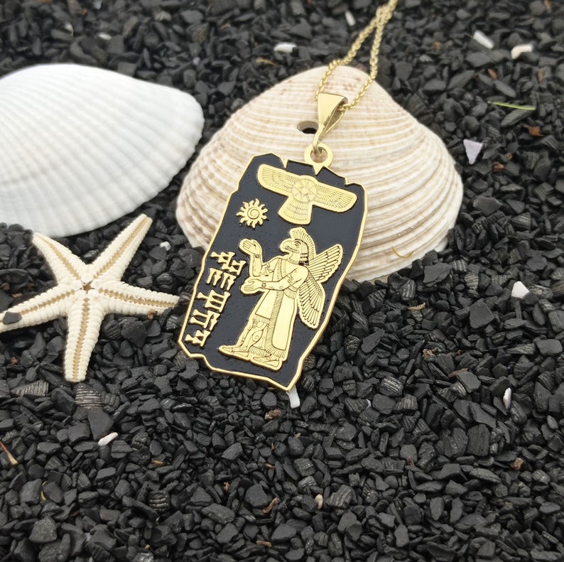 Sumerian Cuneiform Name Necklace, Custom Made Anunnaki Pendant, Ancient ...