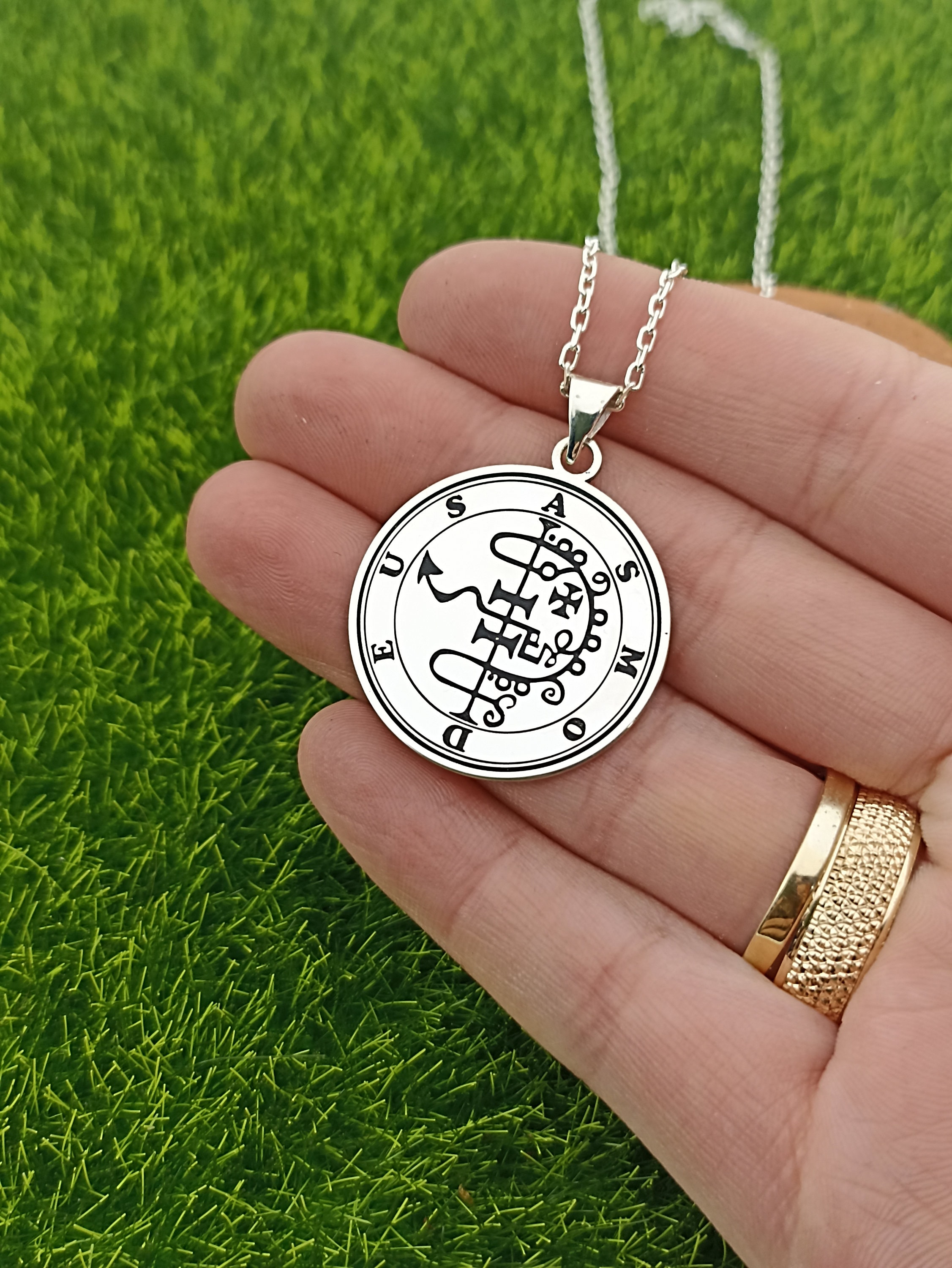 Asmoday Sigil Necklace Asmodai Asmodeus Locket Necklace Occult ...