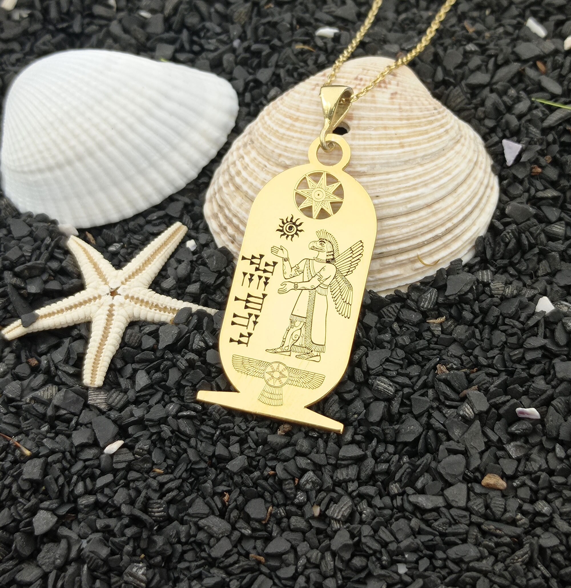Sumerian Cuneiform Name Necklace, Custom Made Anunnaki Pendant, Ancient ...