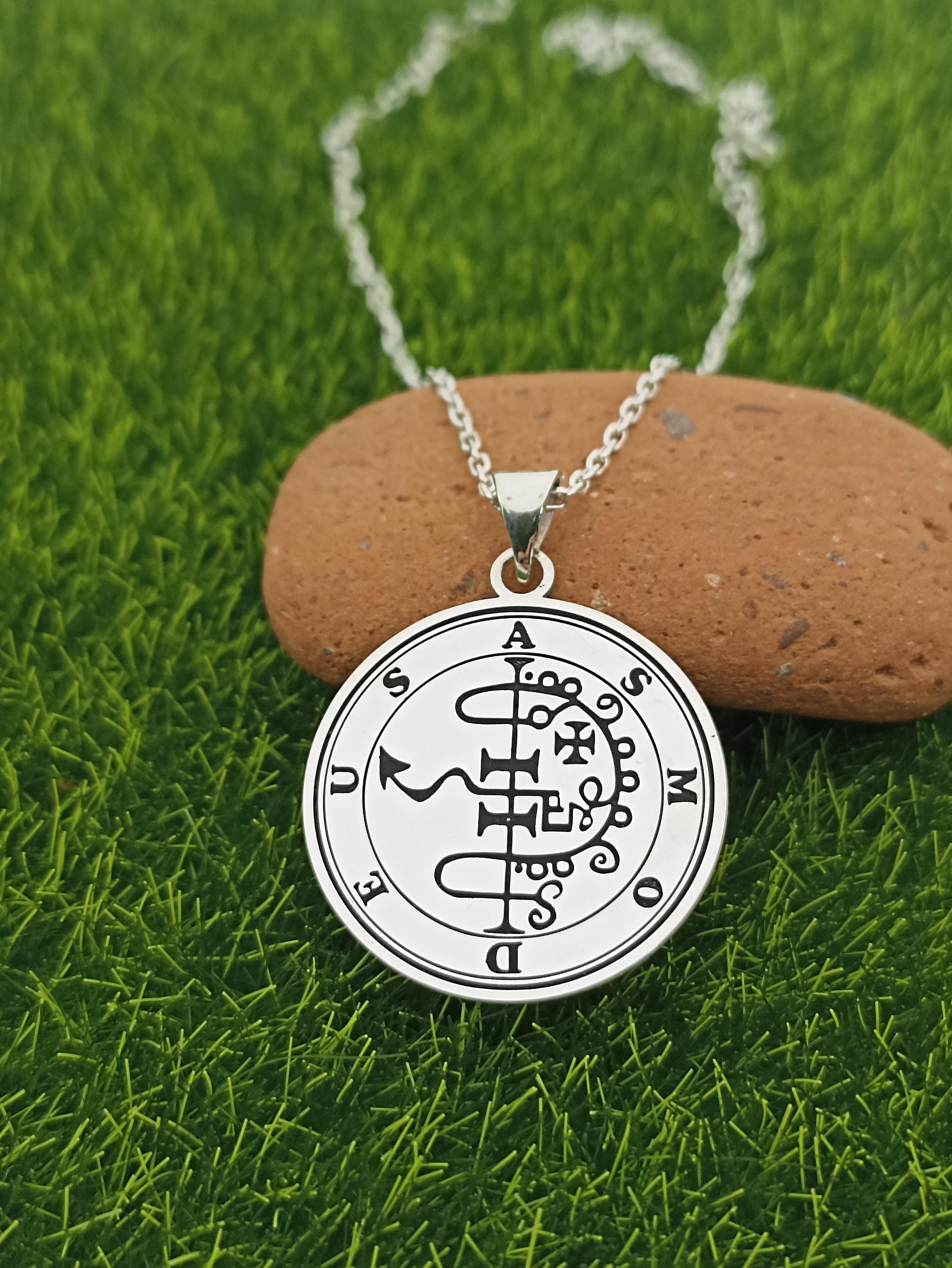 Asmoday Sigil Necklace Asmodai Asmodeus Locket Necklace Occult ...