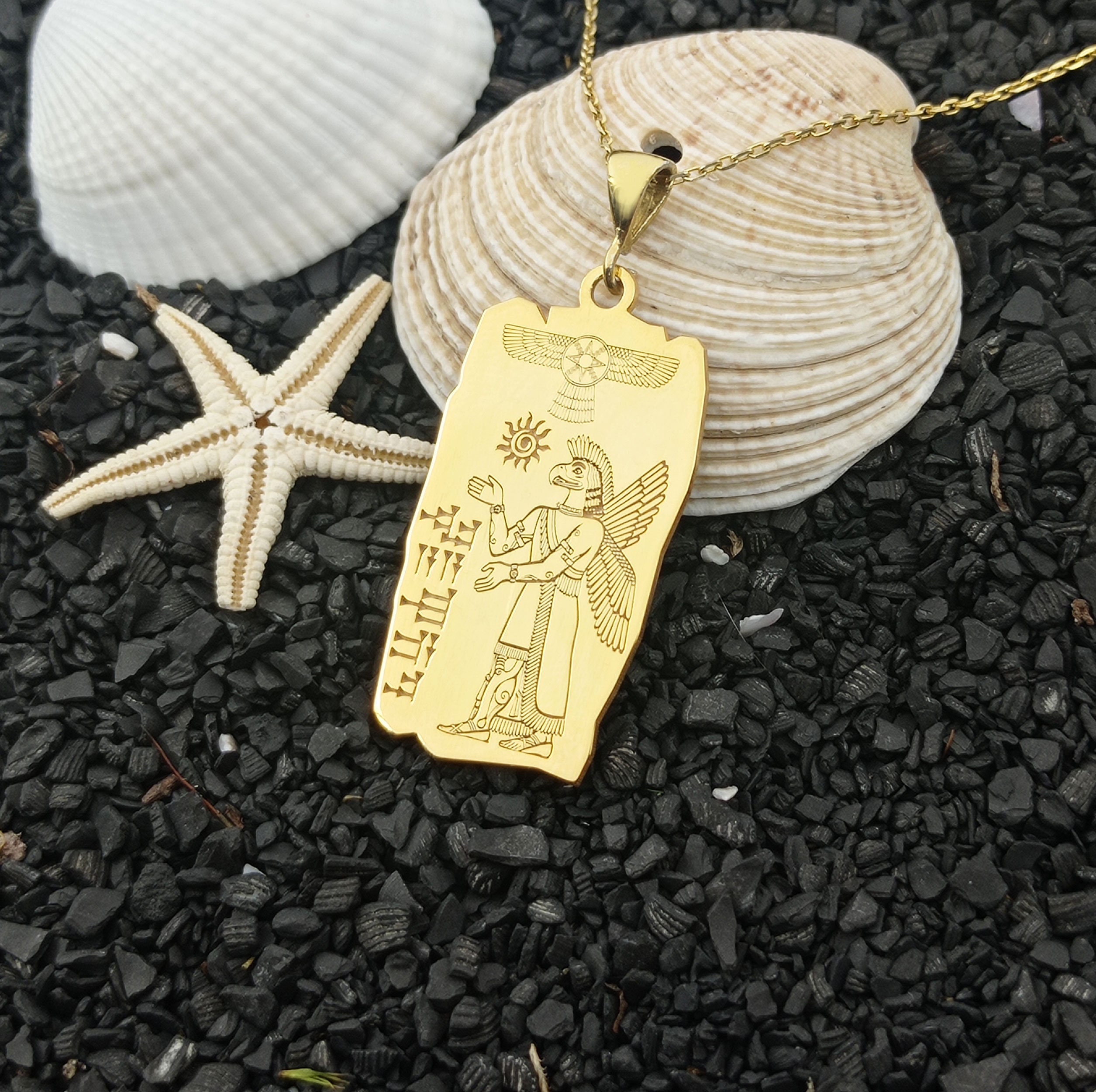 Sumerian Cuneiform Name Necklace, Custom Made Anunnaki Pendant, Ancient ...