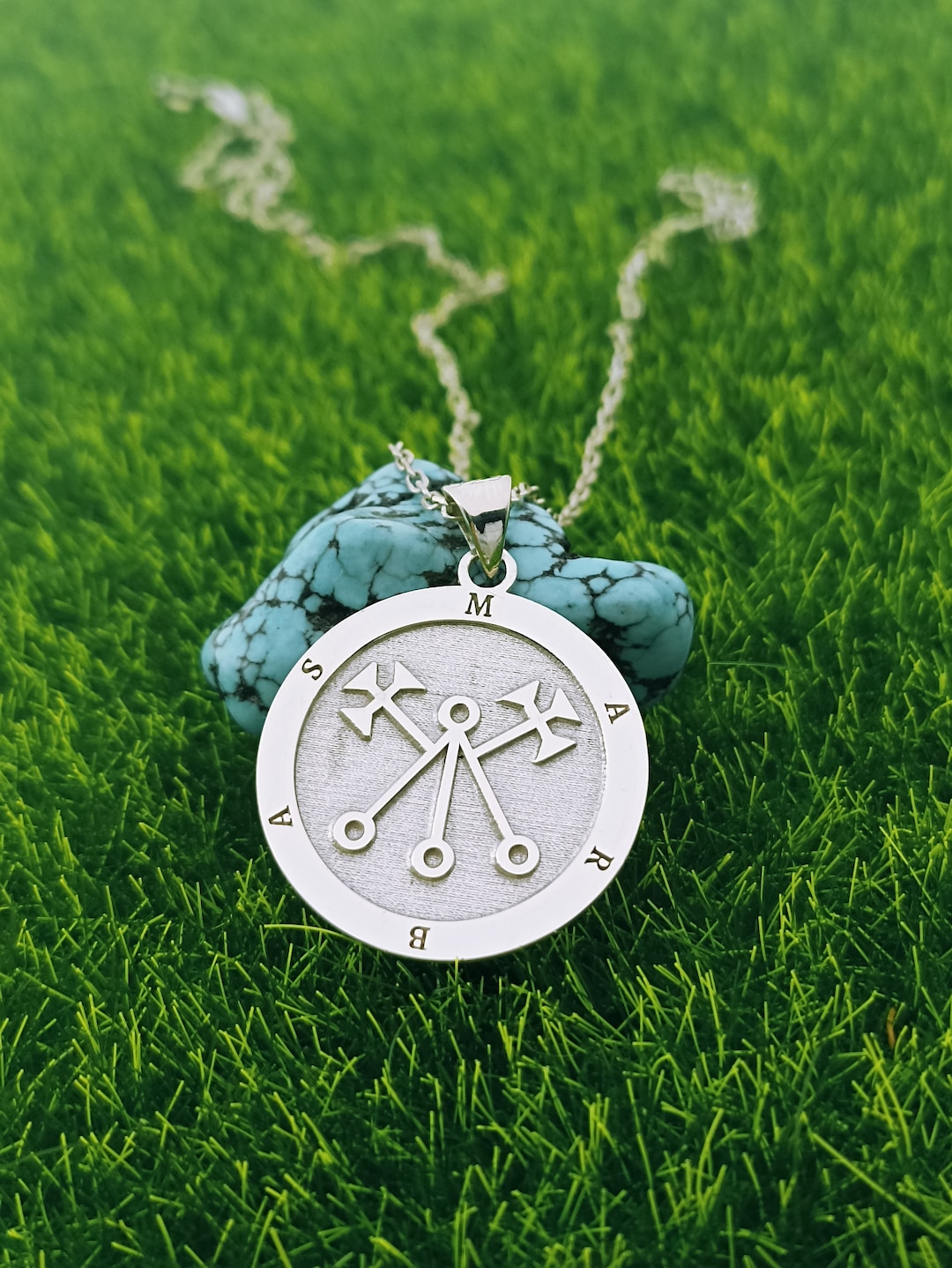 Custom Made Silver Sigil of Marbas Necklace, Seal of Marbas Pendant ...