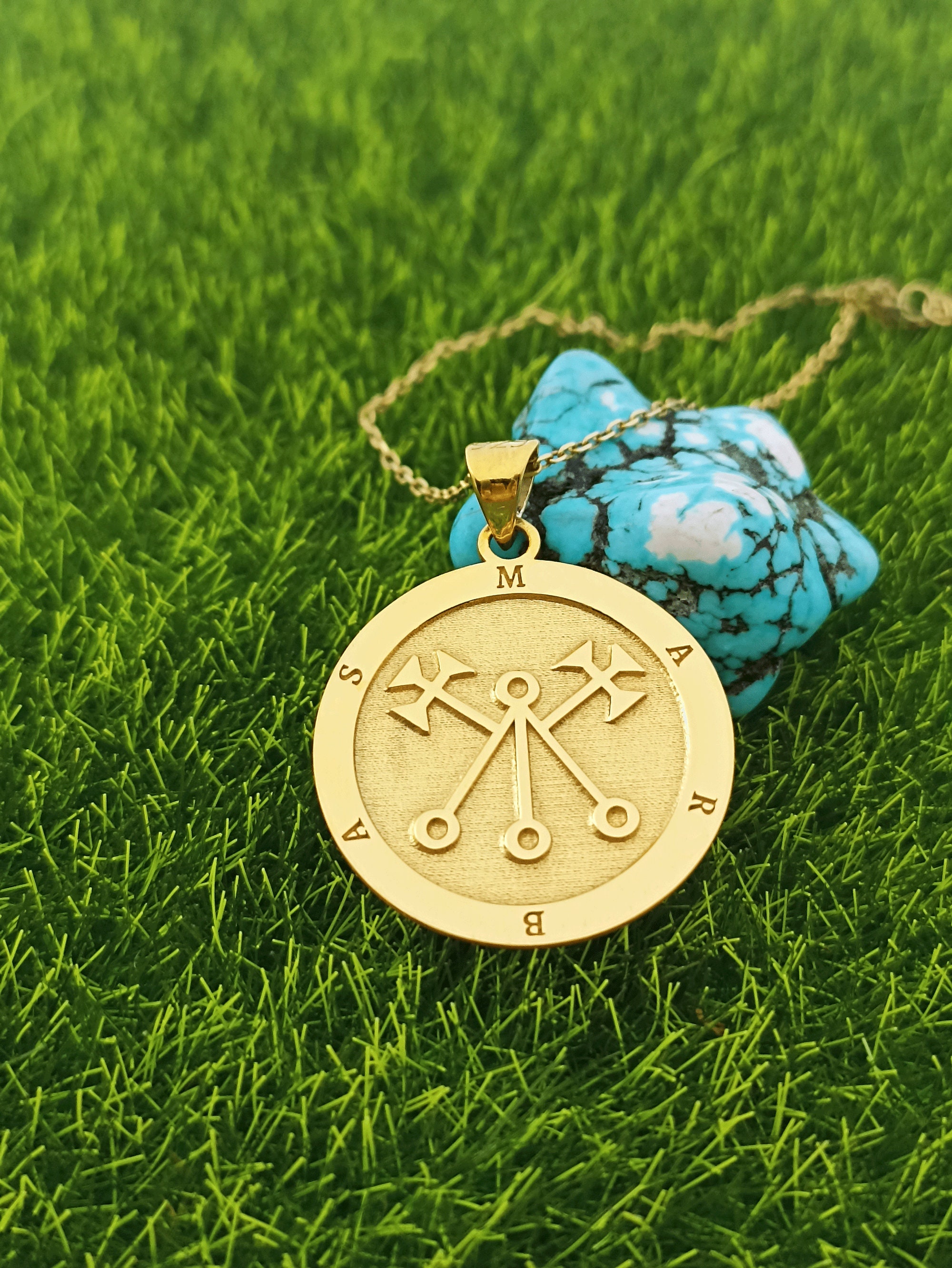 Custom Made Silver Sigil of Marbas Necklace, Seal of Marbas Pendant ...