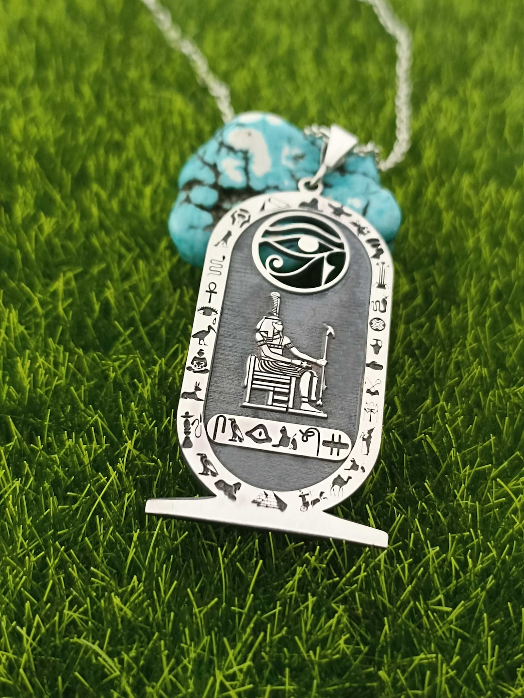 Egyptian Goddess Isis Cartouche Necklace With Name, Ancient Egyptian ...