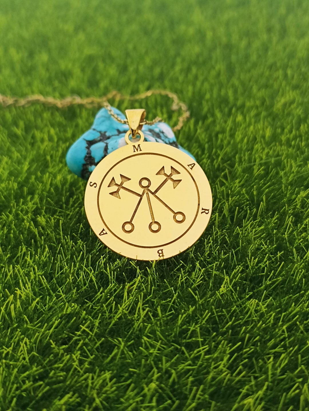 Custom Made Silver Sigil of Marbas Necklace, Seal of Marbas Pendant ...