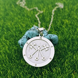 Custom Made Silver Sigil of Marbas Necklace, Seal of Marbas Pendant ...