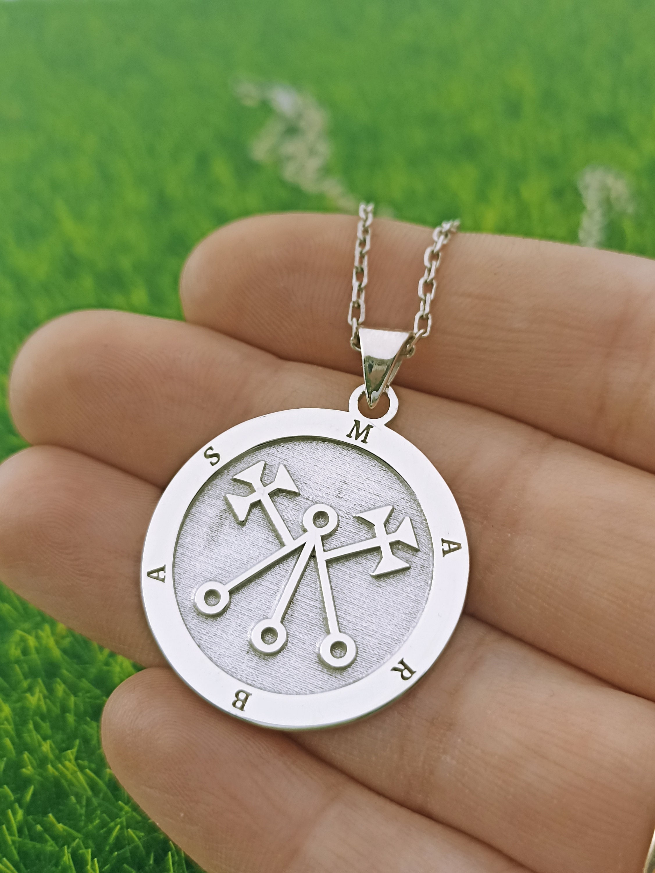 Custom Made Silver Sigil of Marbas Necklace, Seal of Marbas Pendant ...