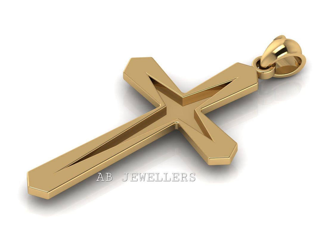 925 Sterling Solid Silver Cross Shape Blank Bezel Pendant, Good for ...