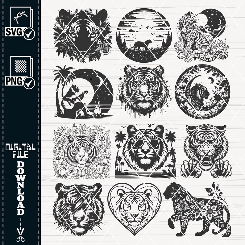 Tiger SVG Mega Bundle, Floral, Mascot, Sport (digital Files) - Etsy