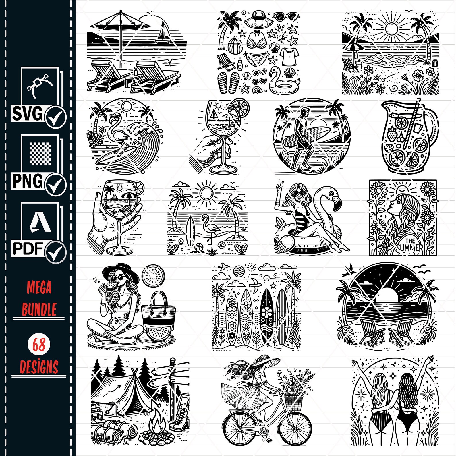 Summer Beach SVG Mega Bundle (68 Designs) - Etsy