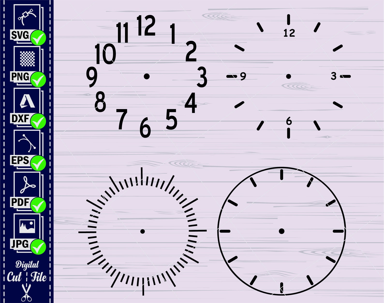 Clock Face SVG Clock Numbers SVG Clock Clipart SVG School - Etsy Canada