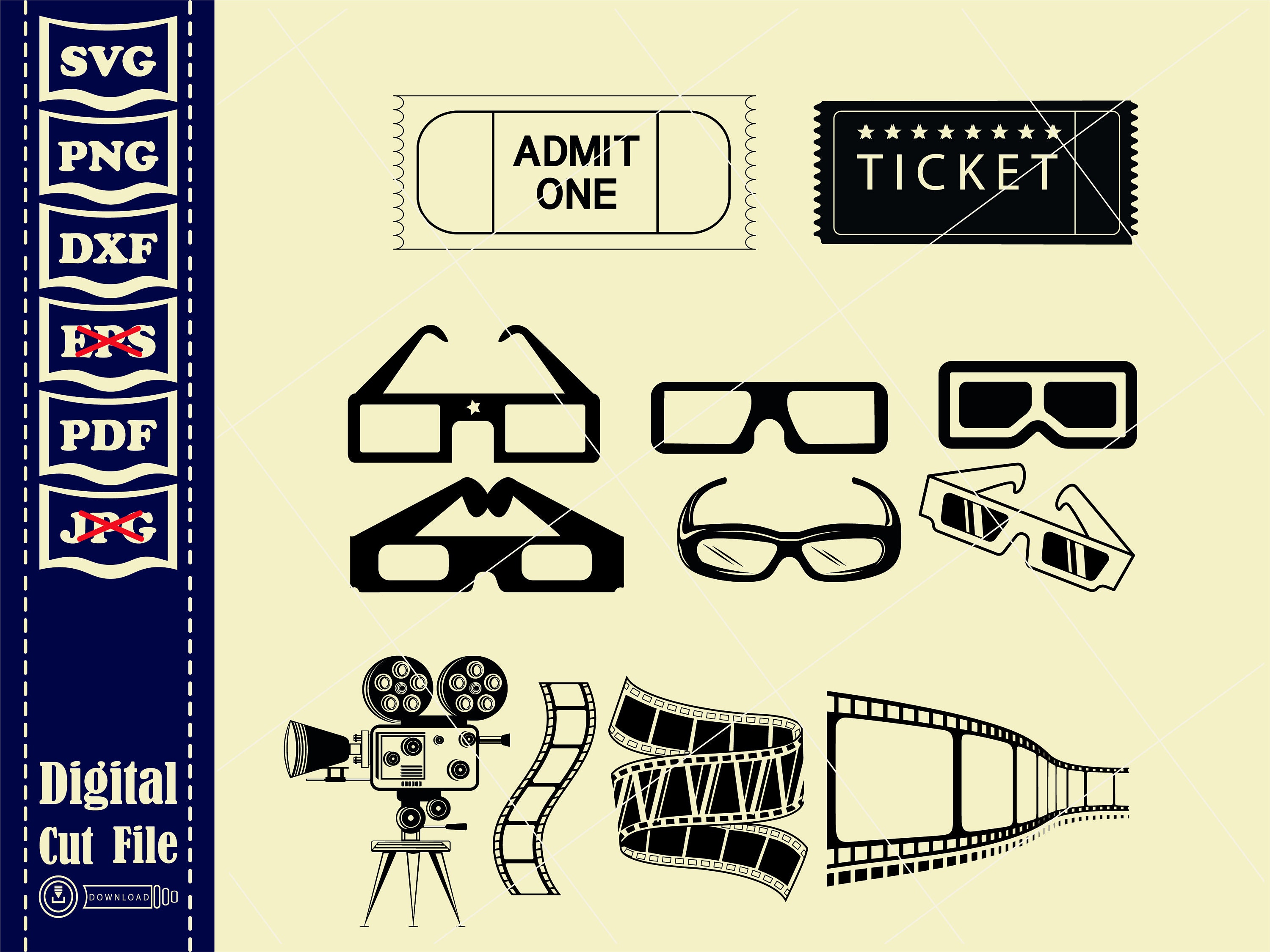 Film SVG Movie Svg Cinema Svg Split Cinema Movie Night - Etsy