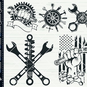 Mechanic Svg Mega Bundle Svg,#1, Mechanic Logo Svg, Repair Svg, Garage ...
