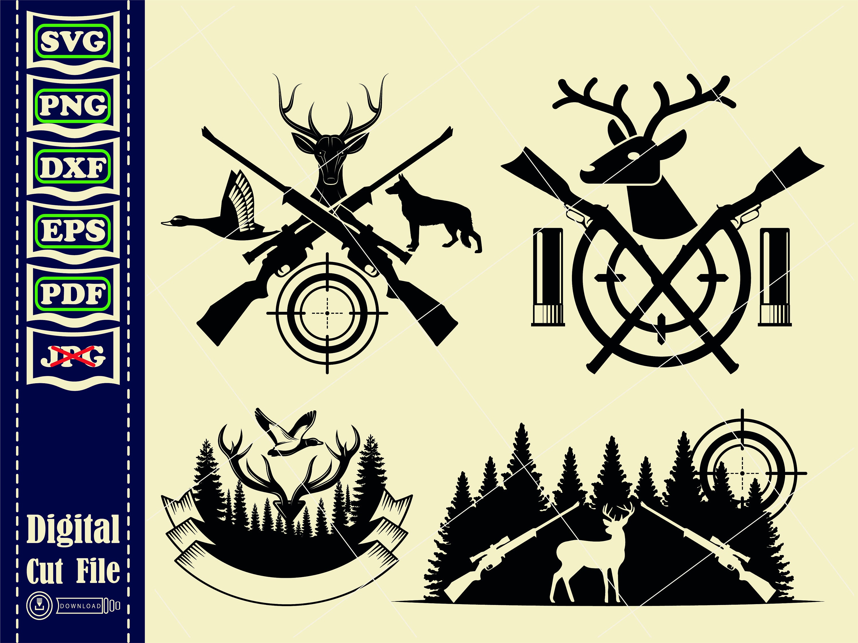 HUNTING SVG Bundle 2 Hunter SVG Cut Files Deer Hunter Svg - Etsy