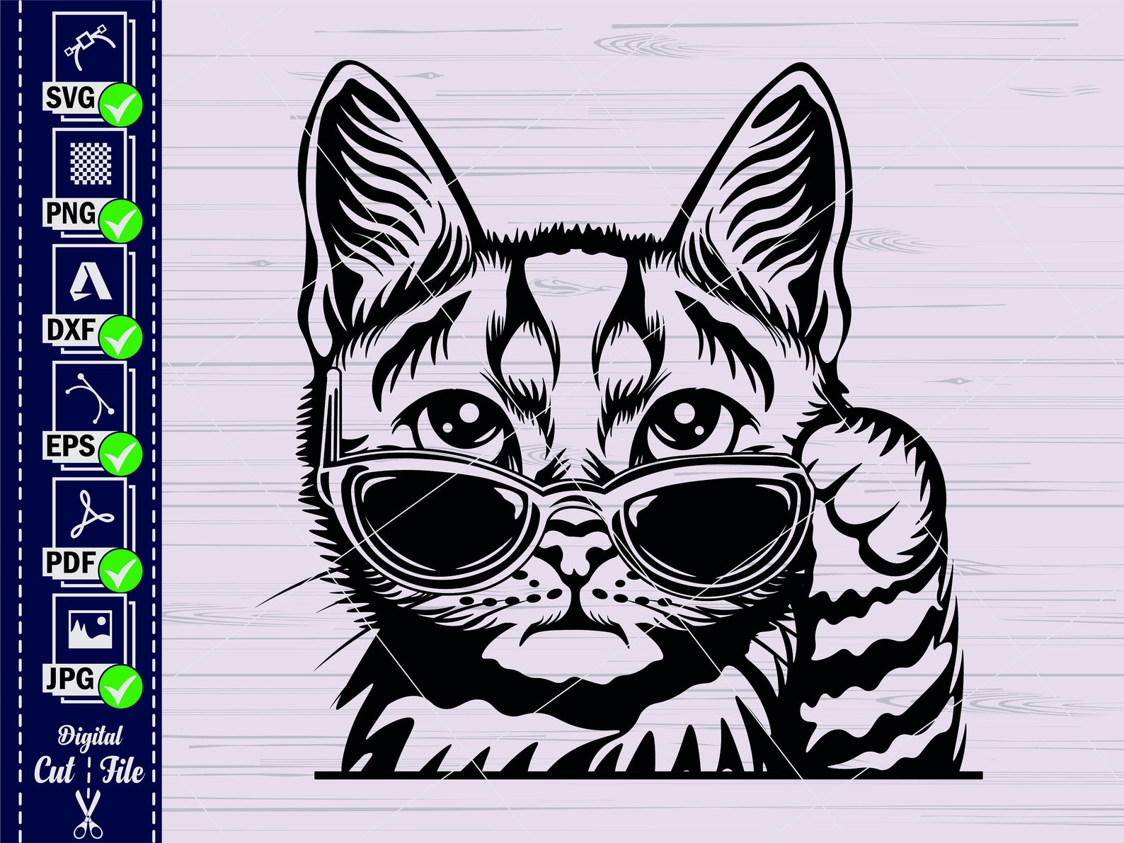 Cat SVG 12 Black Cat Svg Cute Cat Svg Floral Cat SVG DXF - Etsy