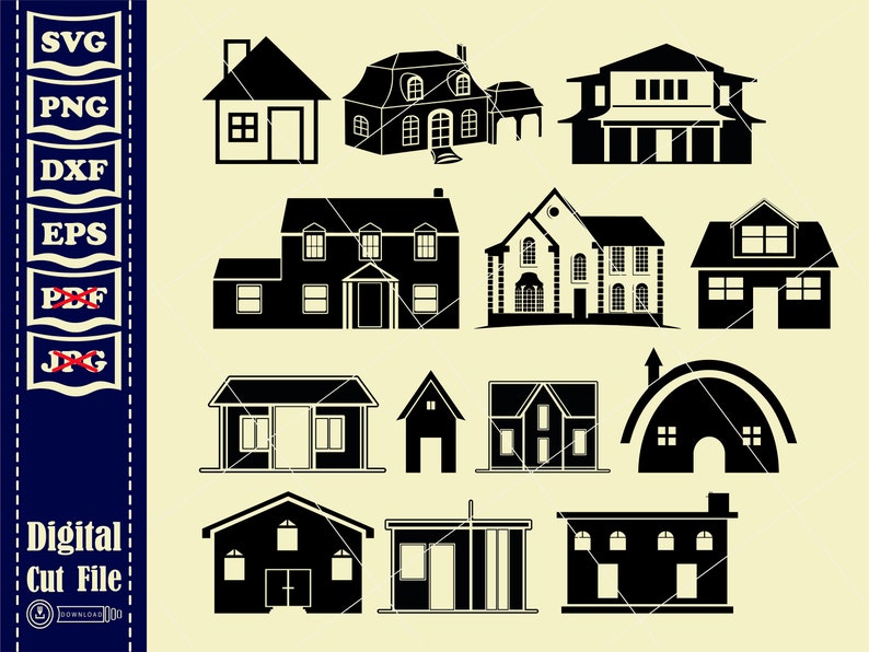 House Svg Building Svg Floral Home Svg House Silhouette - Etsy Canada