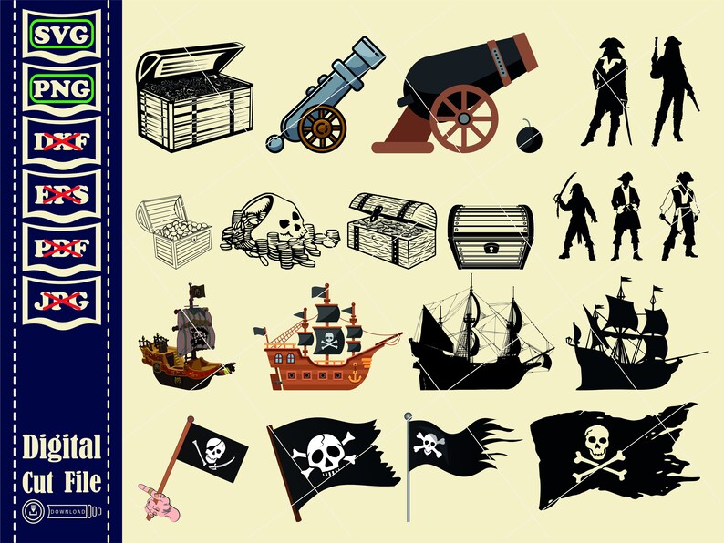 Pirate SVG Pirate SVG Bundle Pirate Cut Files Pirate - Etsy