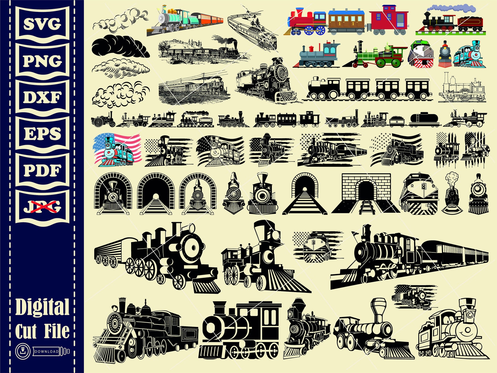 Train SVG Locomotive Svg US Train Svg Steam Engine SVG - Etsy Canada