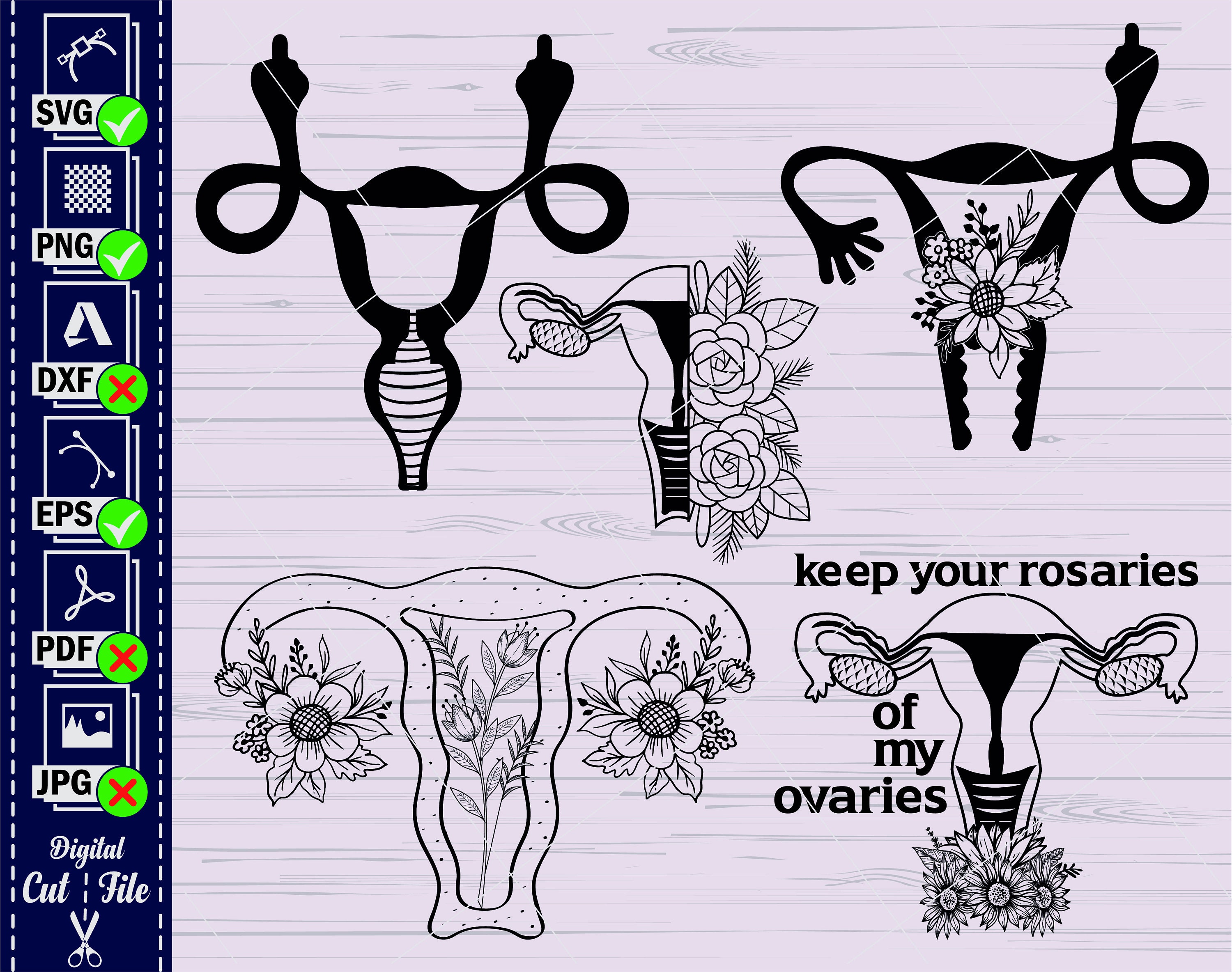 Floral Uterus SVG Pro Roe SVG Uterus With Flowers Svg - Etsy