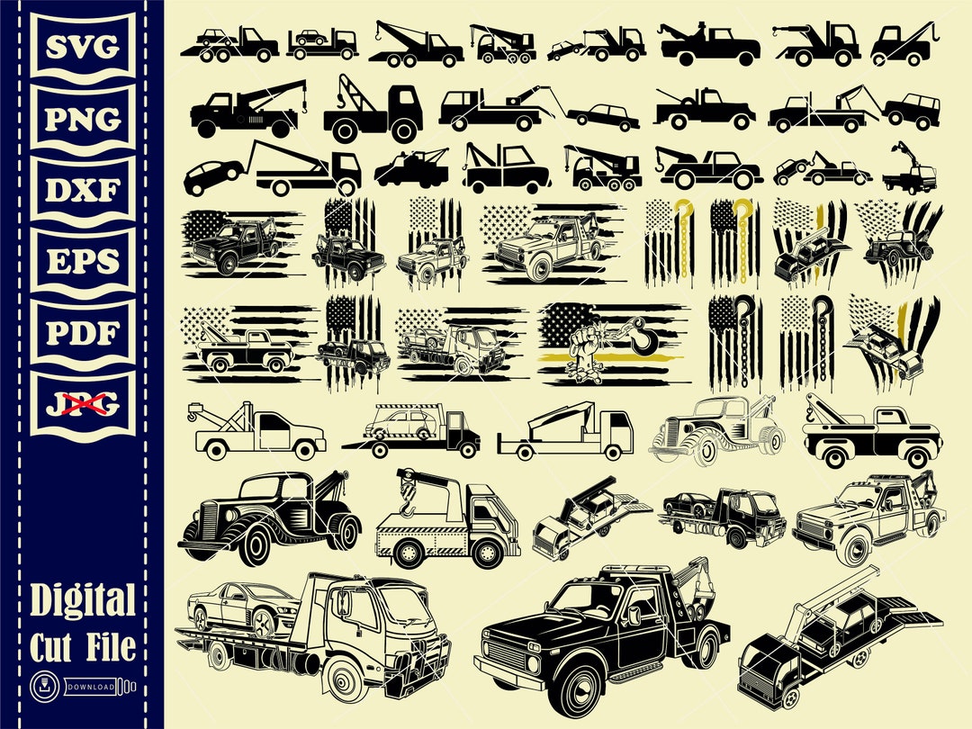 US Towing Truck Svg. Tow Life Svg. Wrecker Svg. Tow Truck Png. - Etsy ...