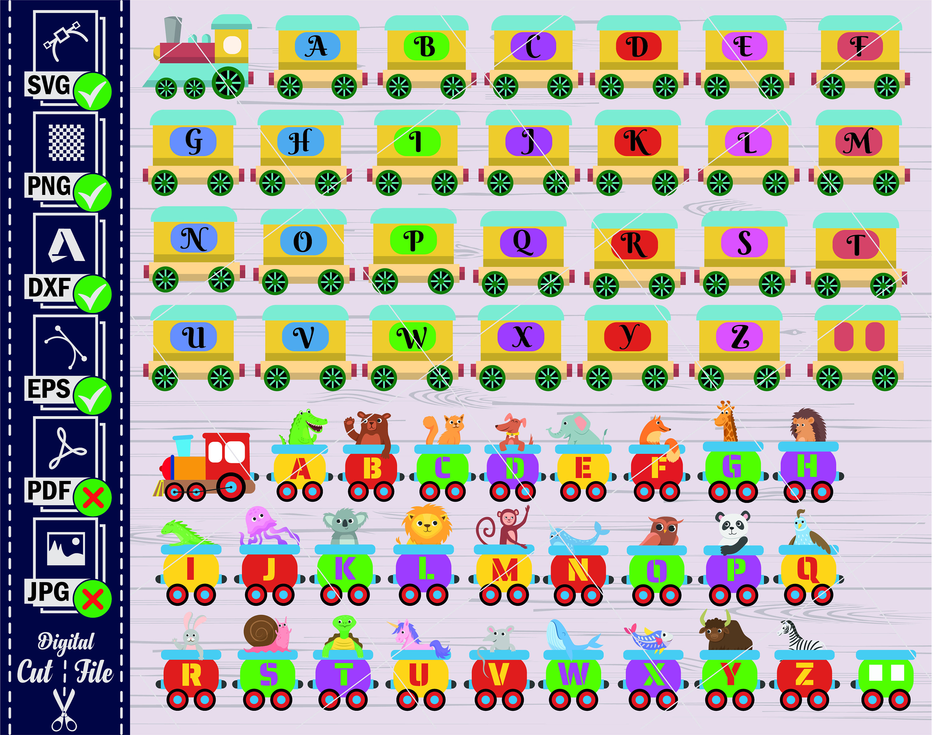 Train Alphabet SVG Train Font SVG Train Letters Cricut Cut - Etsy Canada