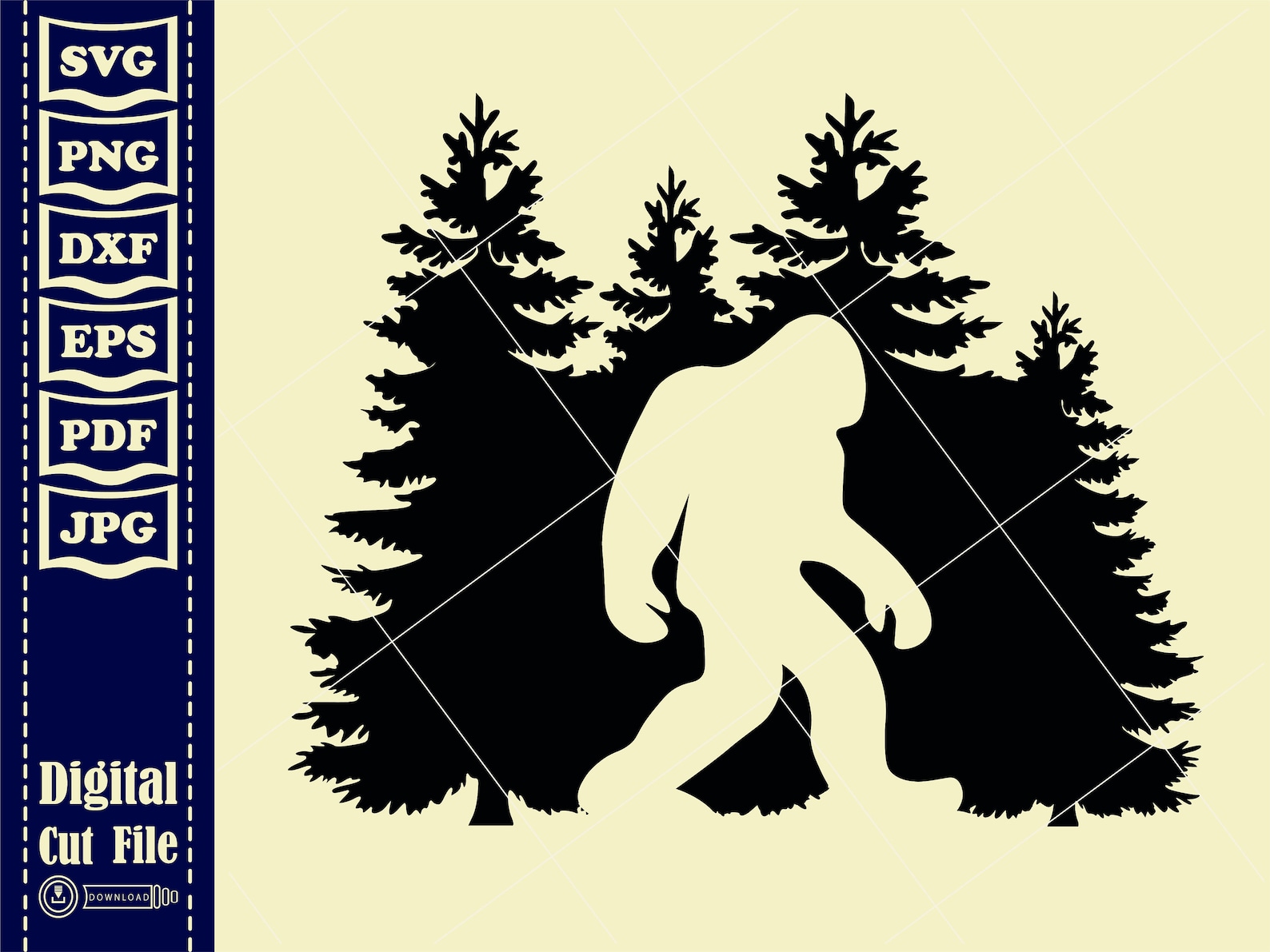 Bigfoot SVG Bundle Bigfoot in Trees Sasquatch Svg Yeti Svg - Etsy