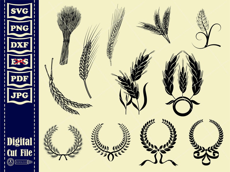 Wheat SVG Bundle Wheat Svg Grain Svg Wheat Clipart Wheat | Etsy