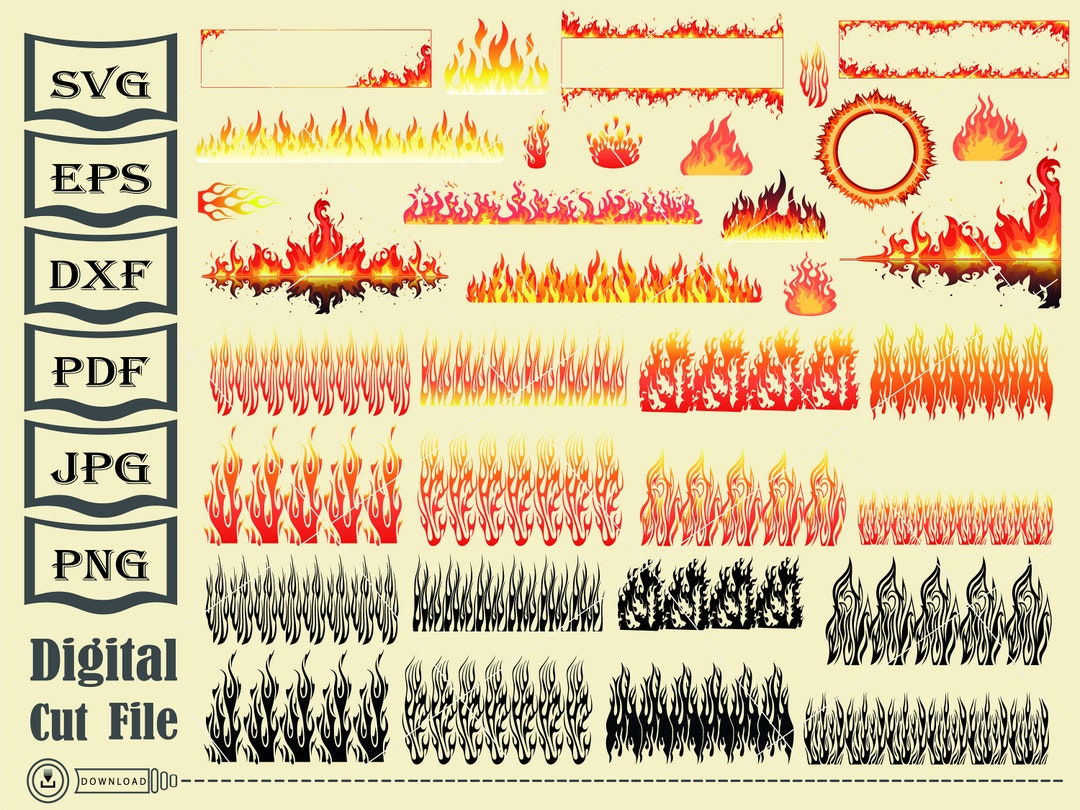 Flame SVG, Fire Flame Clipart, Flame Shirt Svg, Flame Vector, Svg ...