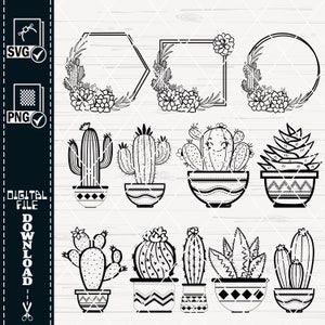 Cactus SVG MEGA Bundle, Cactus Cut File,desert Scene Svg, Cactus Scene ...