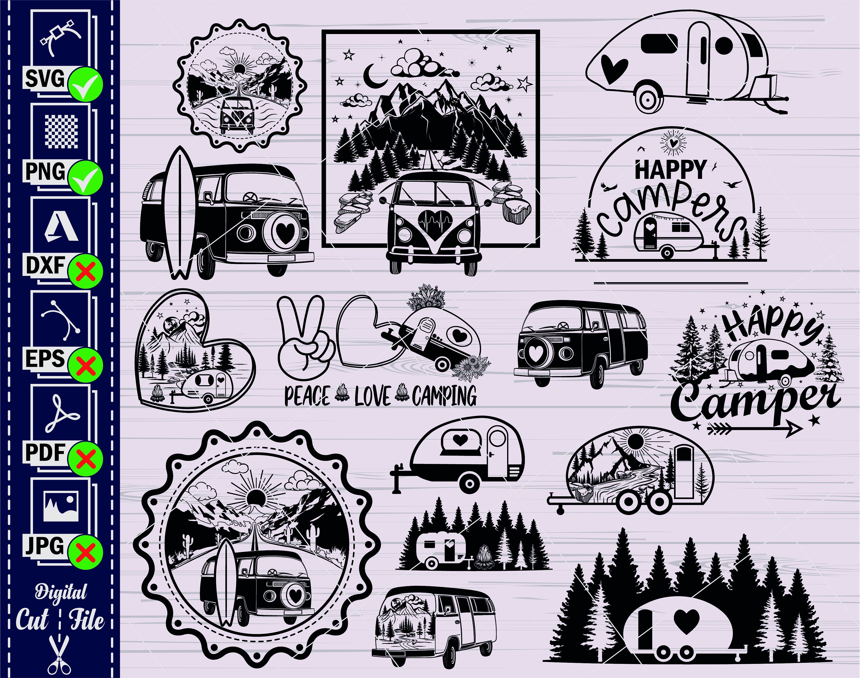 CAMPER Svg Bundle1 Camping Svg Camping Svg Camp Life Svg - Etsy.de