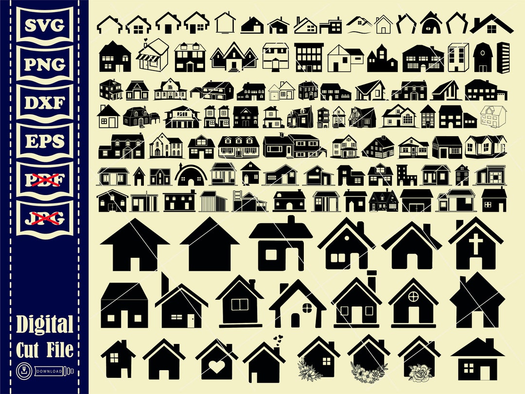 House Svg Building Svg Floral Home Svg House Silhouette - Etsy Ireland
