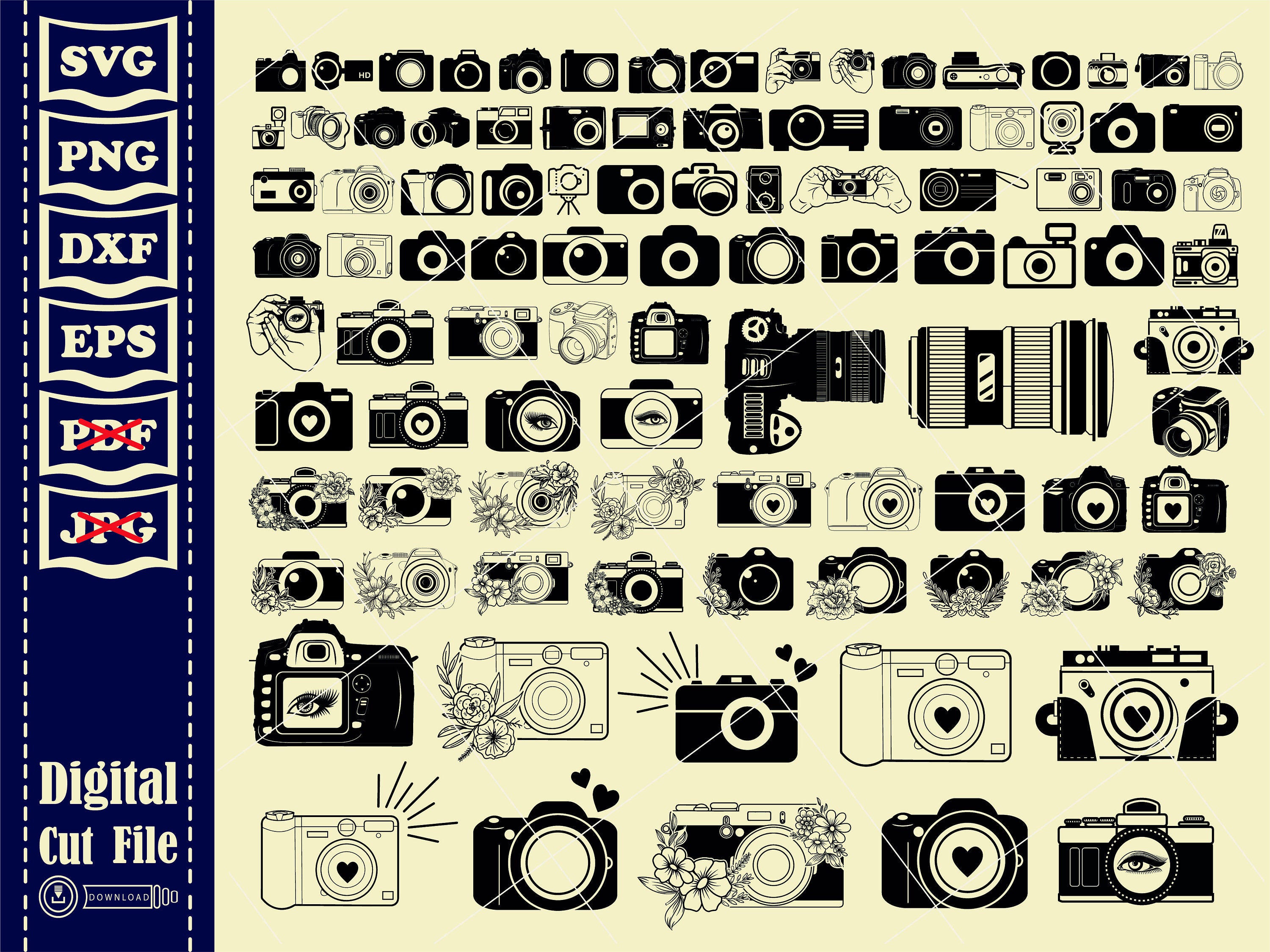 Camera SVG Floral Camera SVG Camera Svg Photography Camera - Etsy