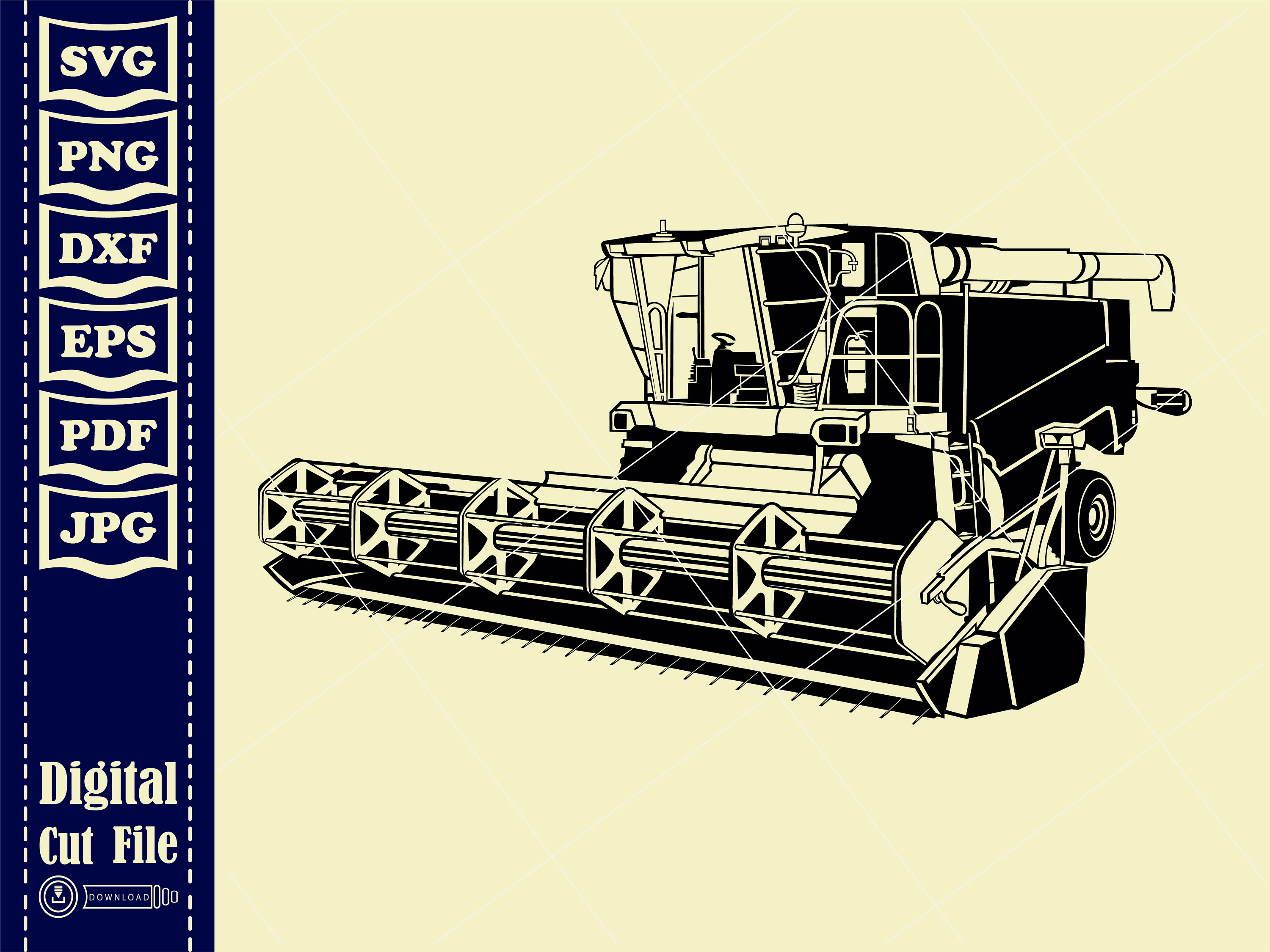 Combine Harvester SVG Farm Svg Combine Svg Combine Clipart - Etsy Australia