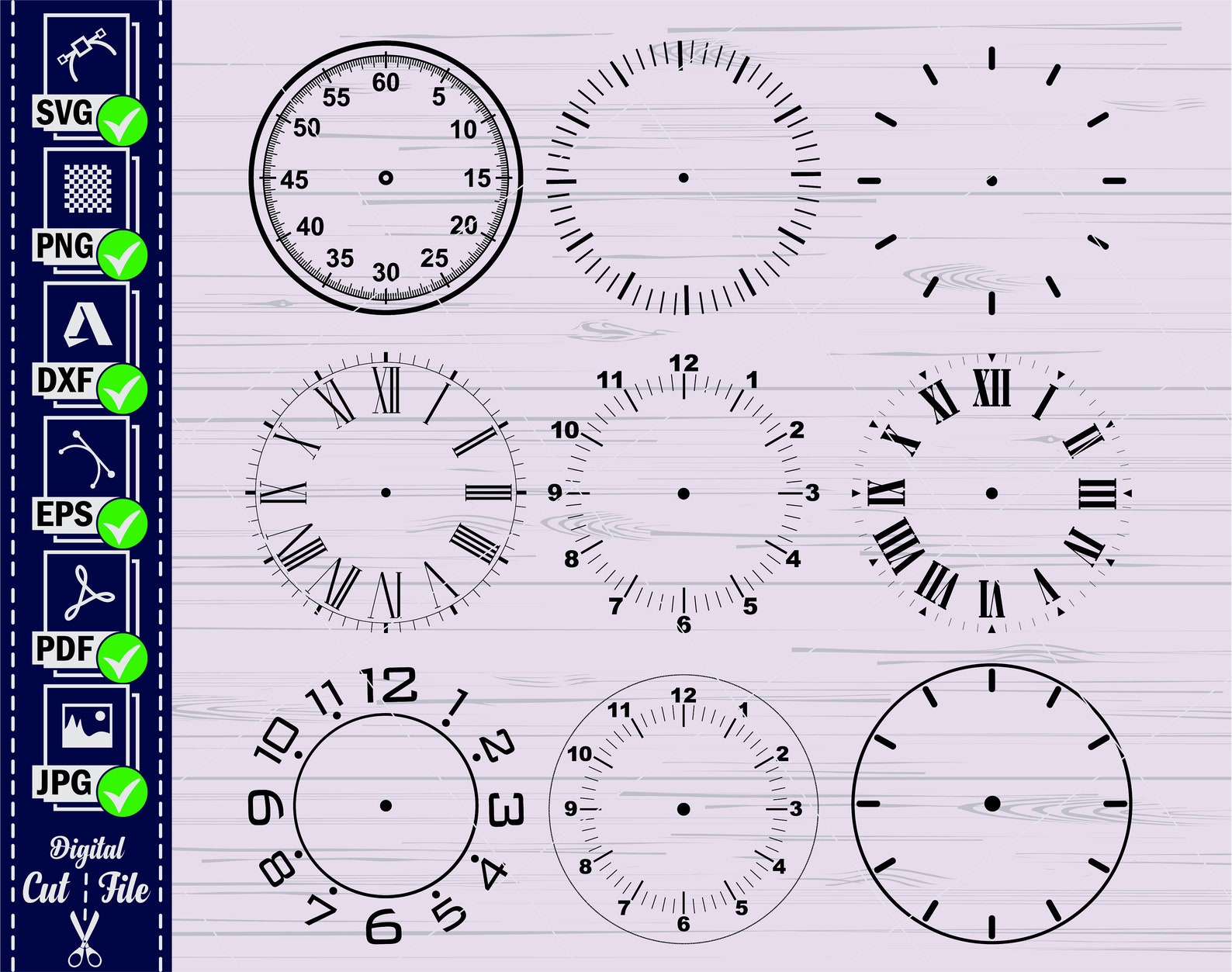 Clock Face SVG Clock Numbers SVG Clock Clipart SVG School - Etsy Australia