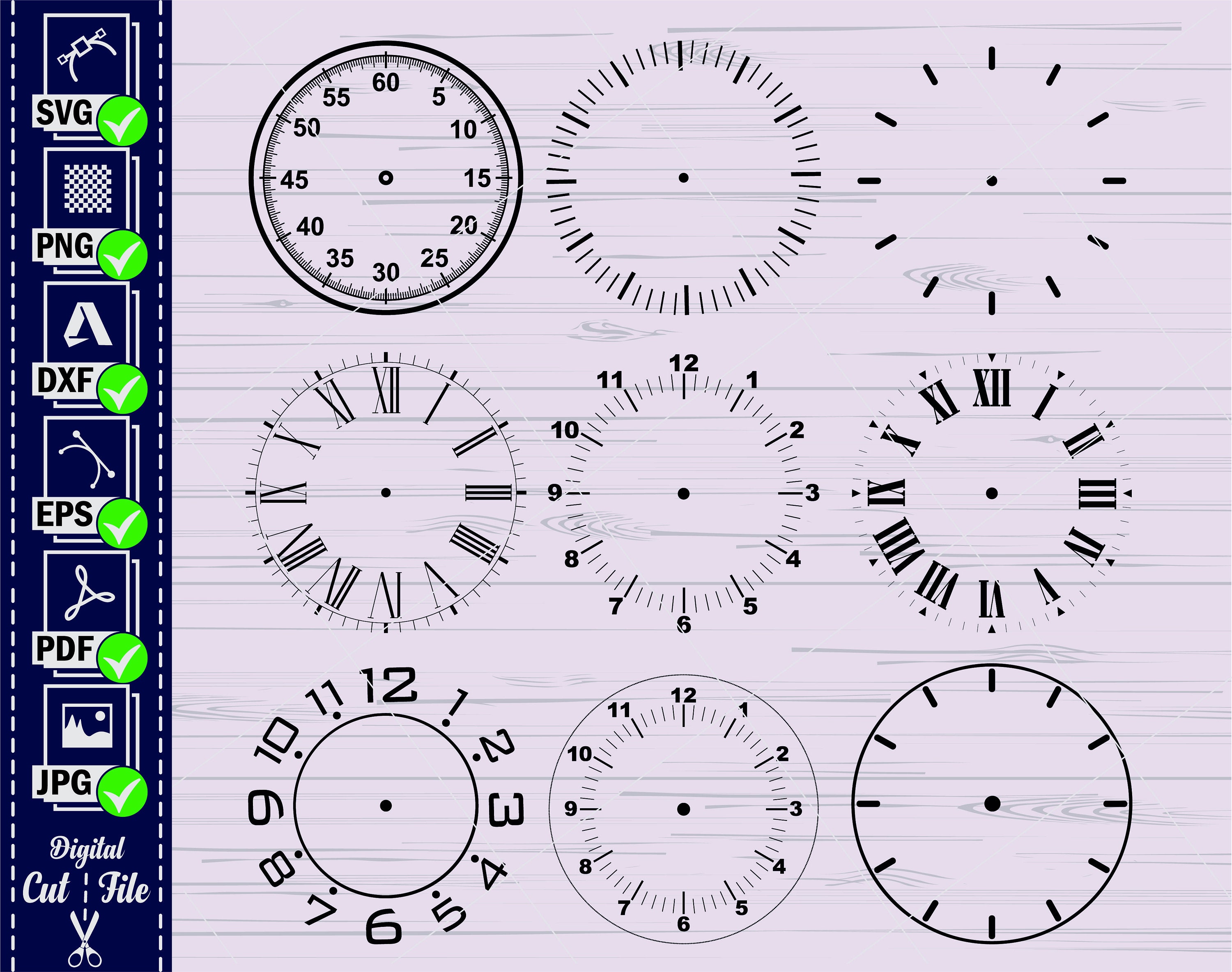 Clock Face SVG Clock Numbers SVG Clock Clipart SVG School - Etsy Canada