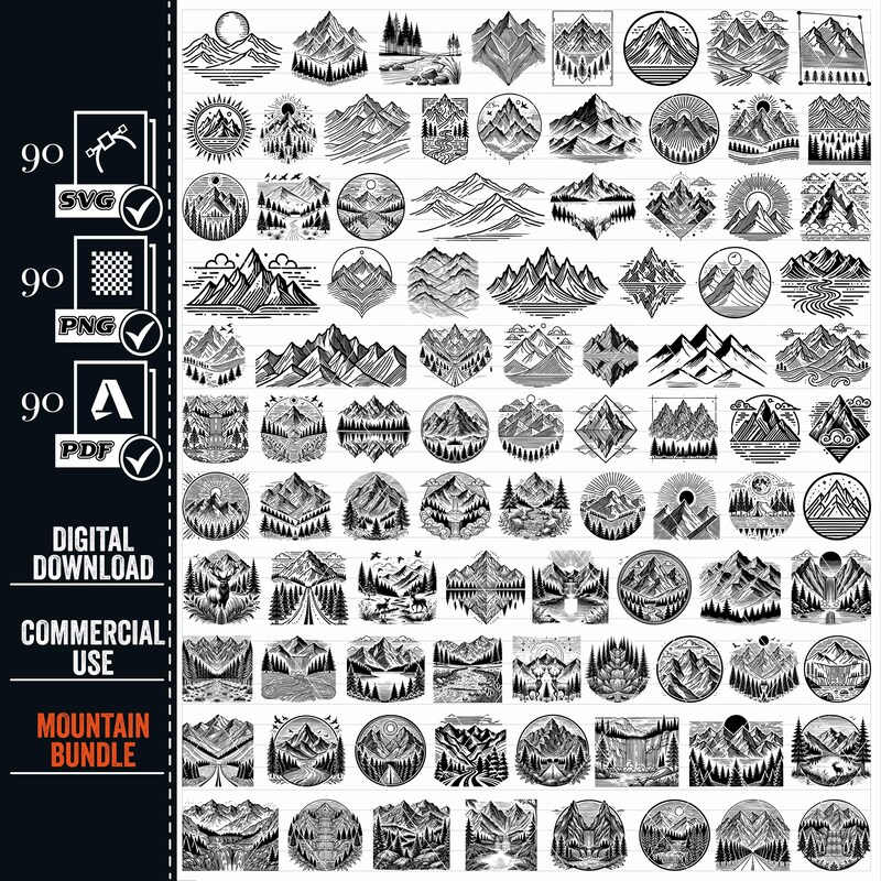 Landscape Svg - Etsy