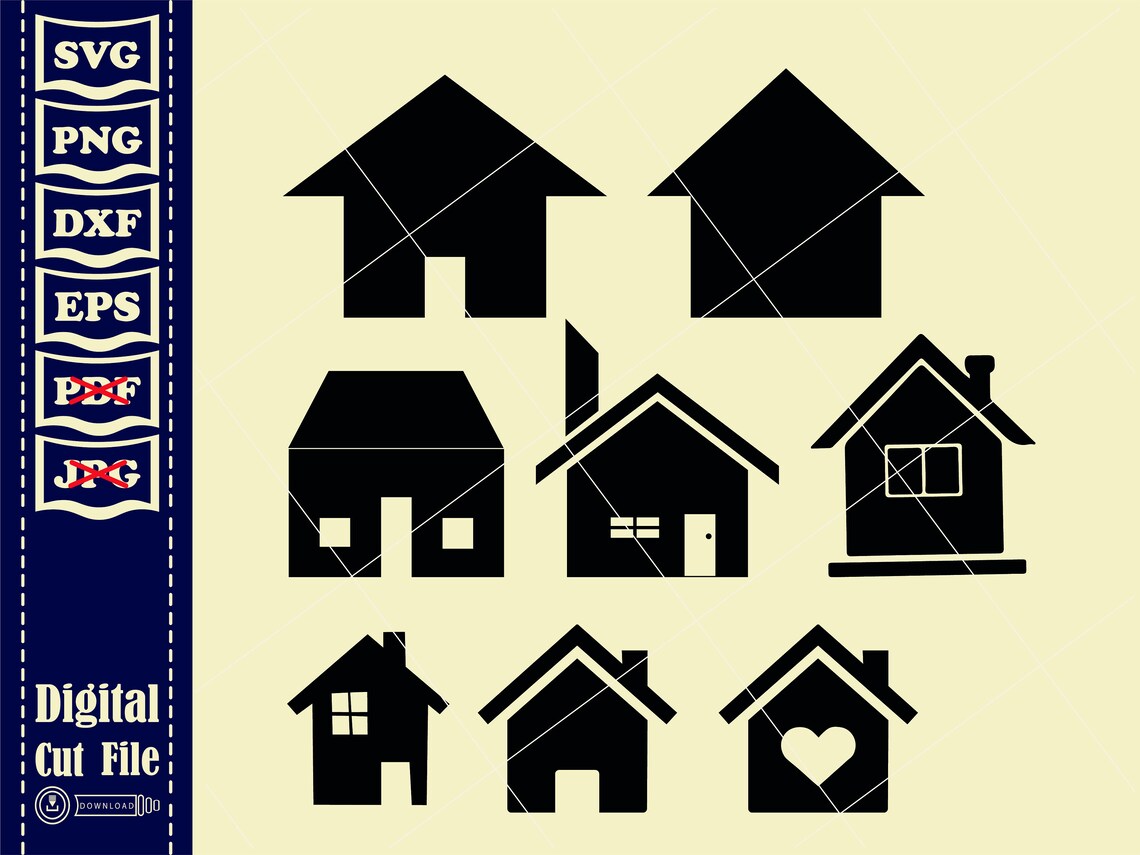 House Svg Building Svg Floral Home Svg House Silhouette - Etsy Canada