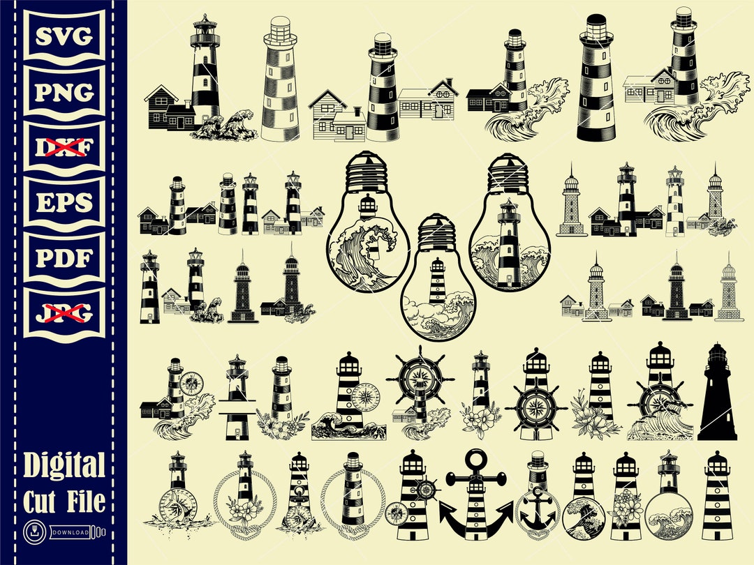 Light House Svg Light House Digital Download Light House Png Light ...