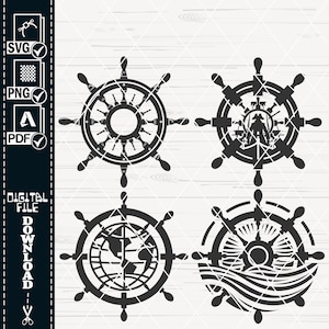 Ships Wheel SVG Bundle, Nautical Vector Clipart (digital Download) - Etsy