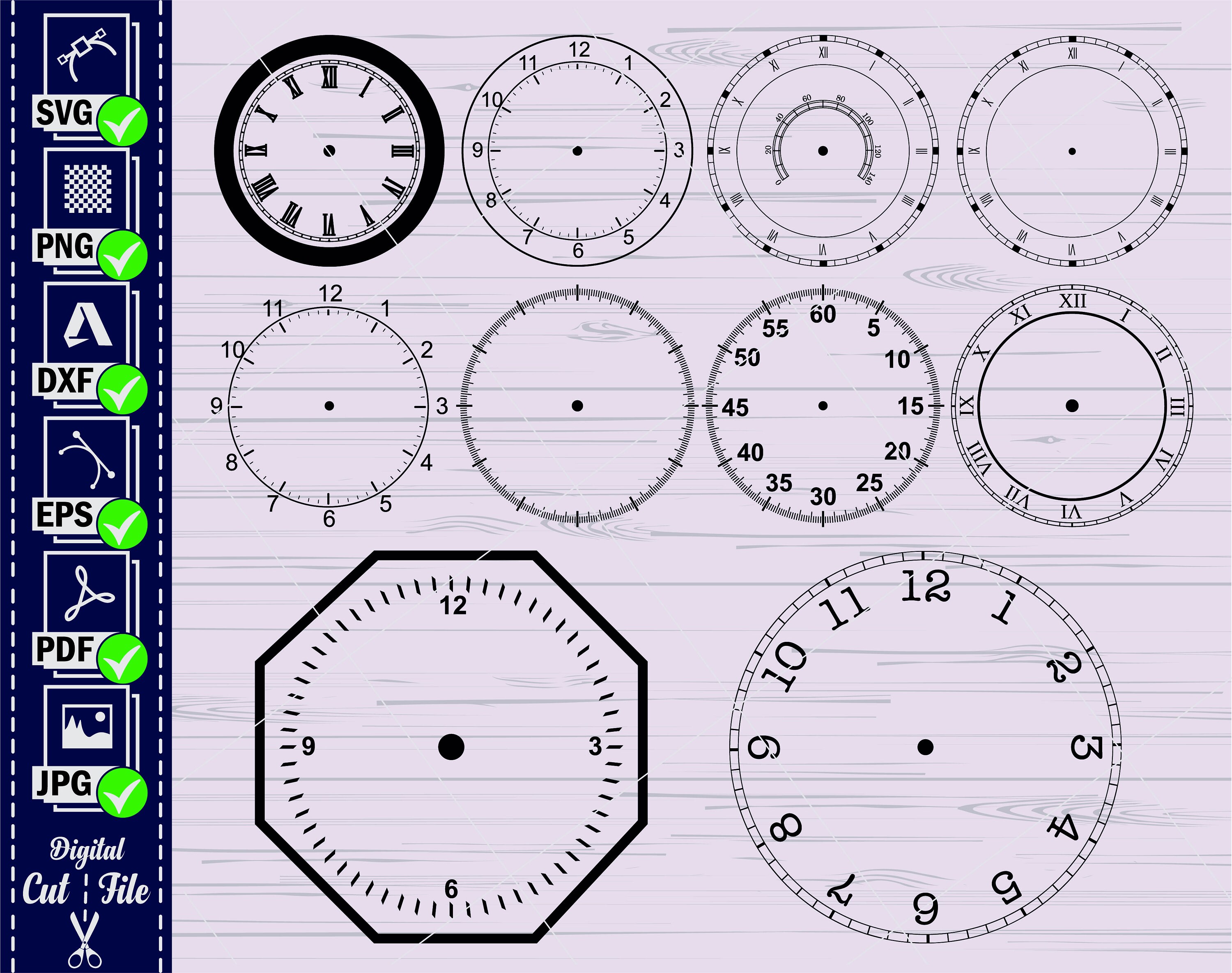 Clock Face SVG Clock Numbers SVG Clock Clipart SVG School - Etsy UK