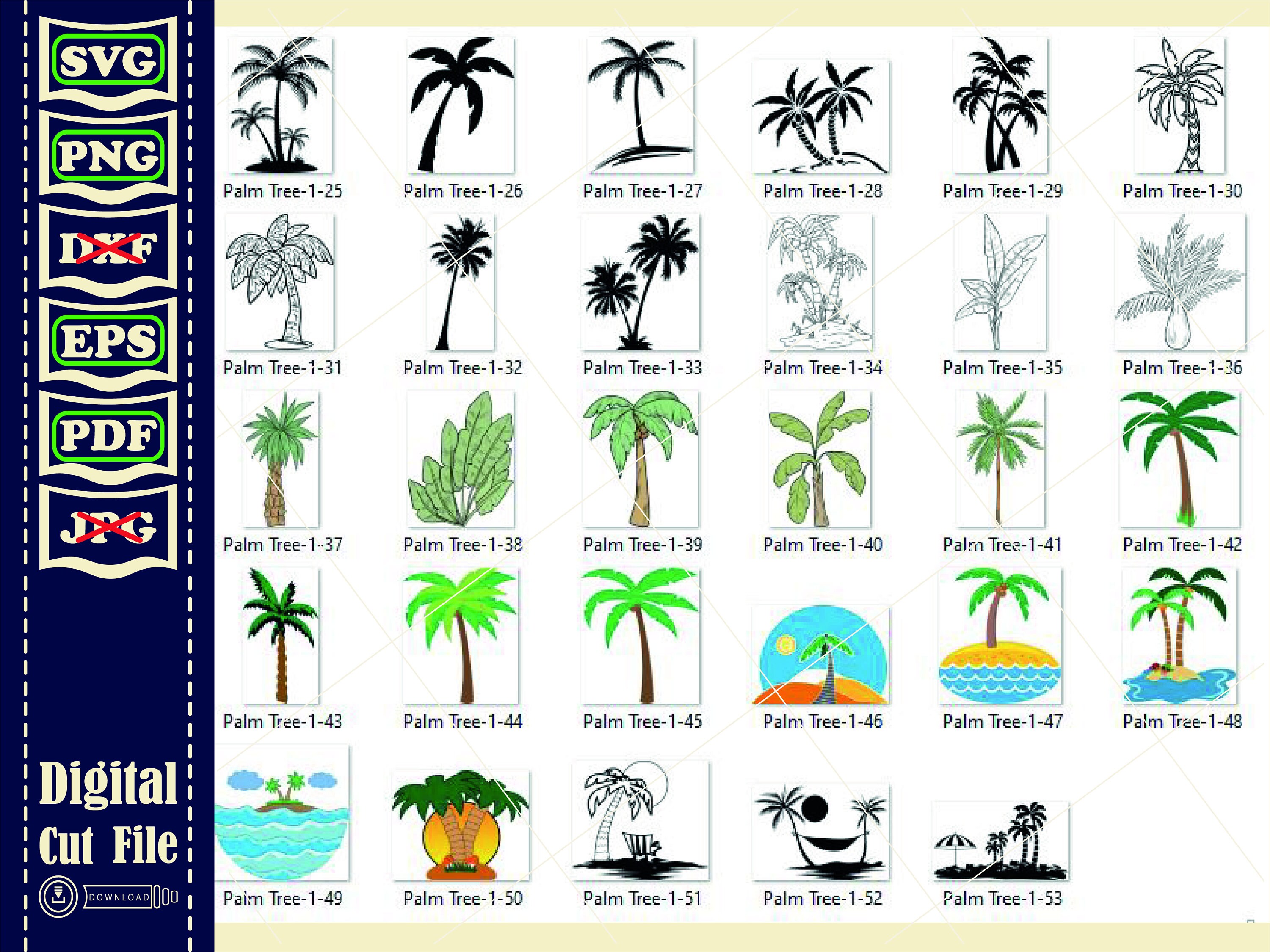 Palm Tree Svg 2 Sunset Svg Palm Beach Svg Palm Tree Sunset | Etsy