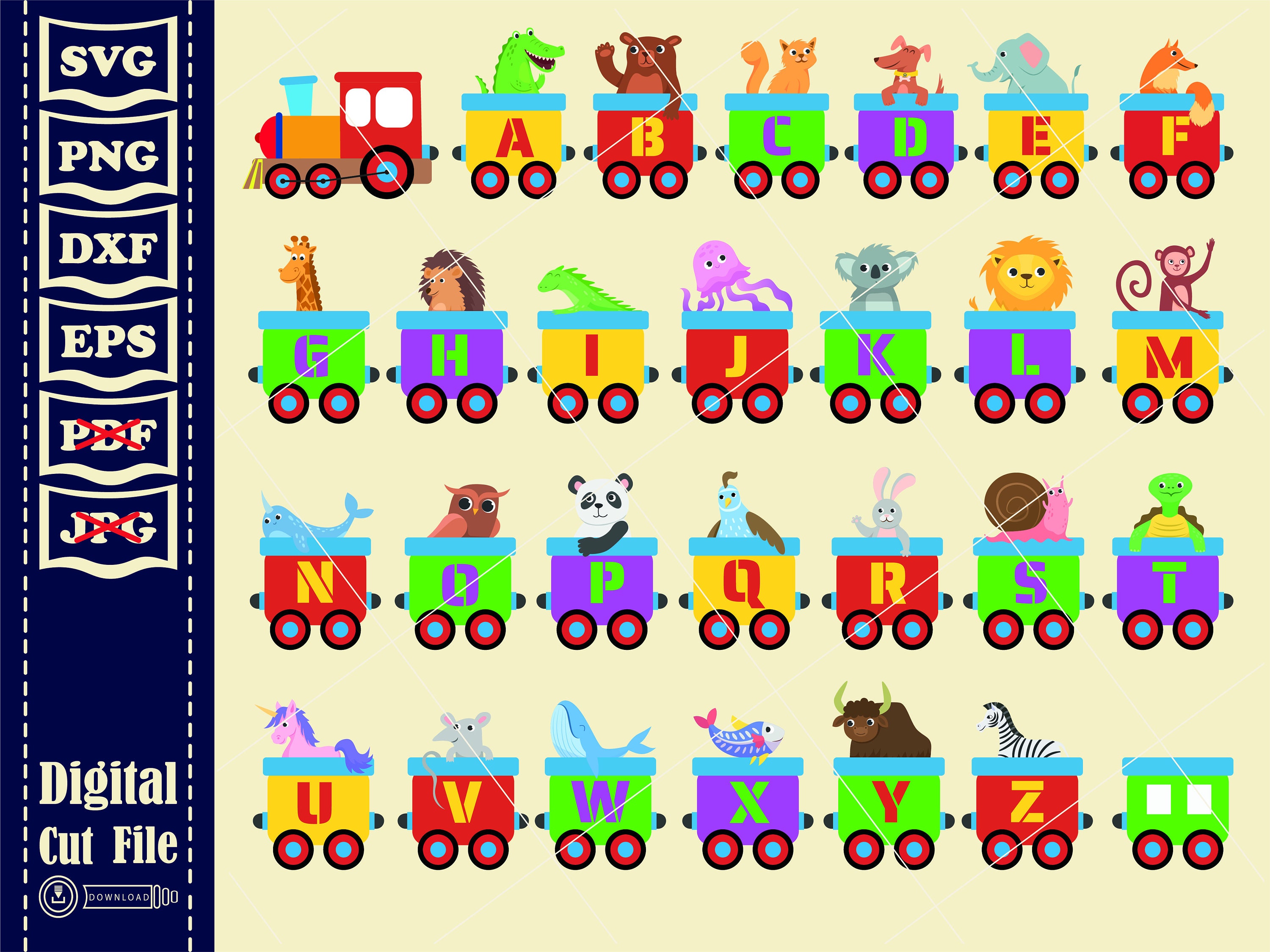 Train Alphabet SVG Train Font SVG Train Letters Cricut Cut | Etsy Australia