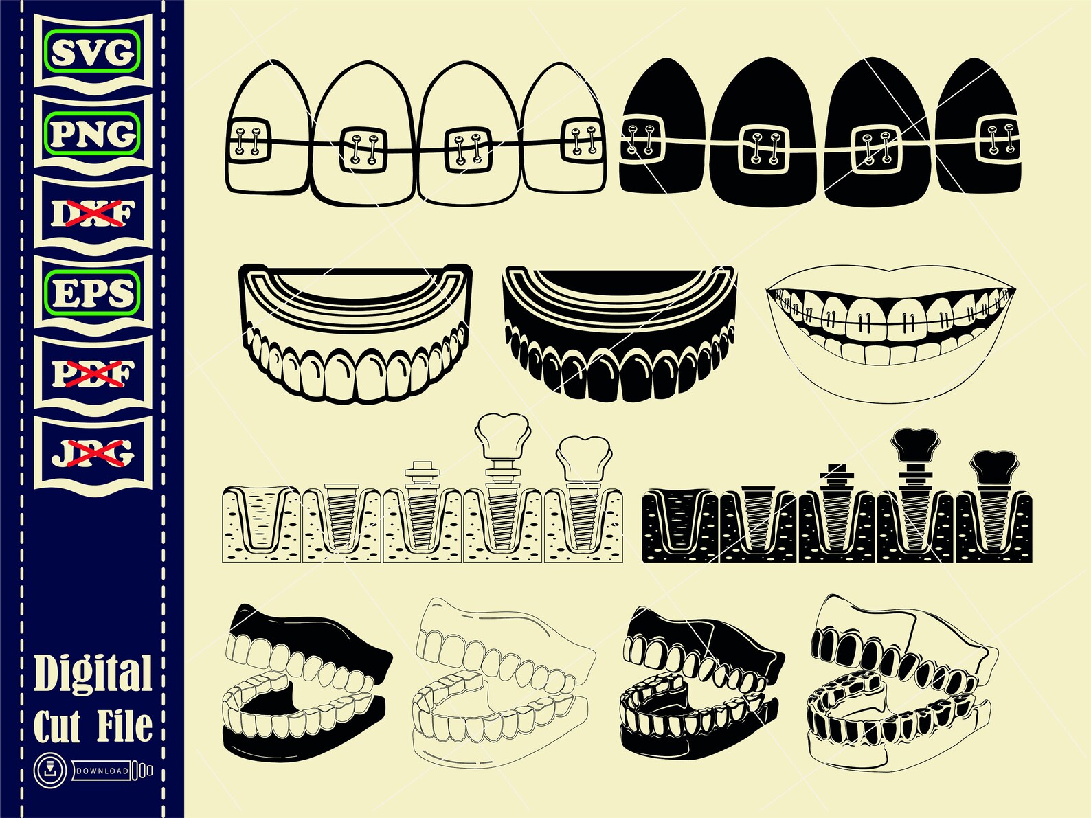 Dentist Svg Files Dental Svg Tooth Svg Dentist Clipart - Etsy