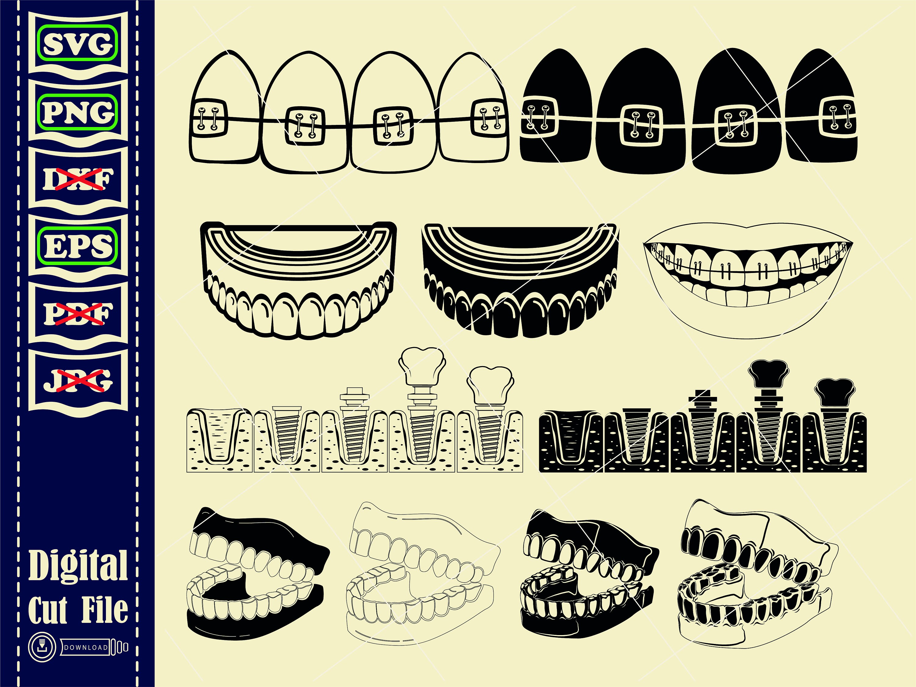Dentist Svg Files Dental Svg Tooth Svg Dentist Clipart - Etsy
